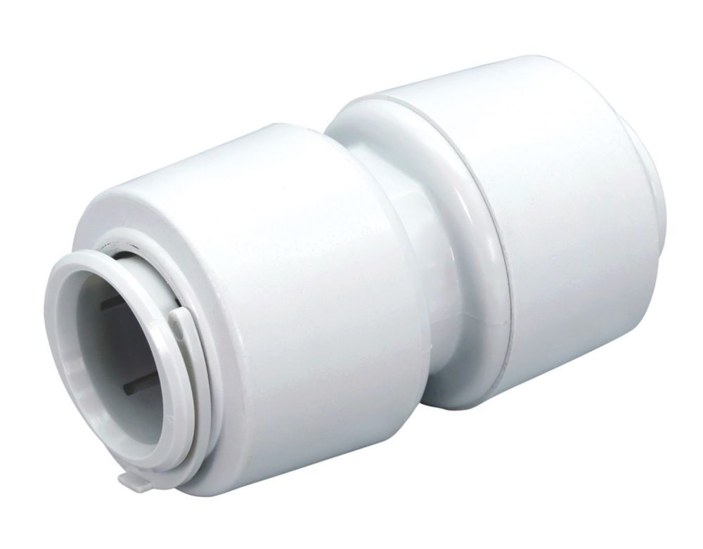 FloPlast FloFit+ Plastic Push-Fit Equal Straight Couplers 15mm 5 Pack ...