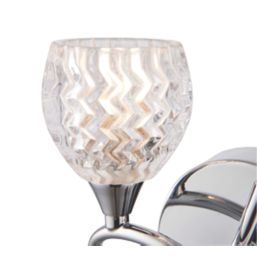 Quay Design Isabella LED Twin Wall Light Chrome 2.5W 200lm - Screwfix