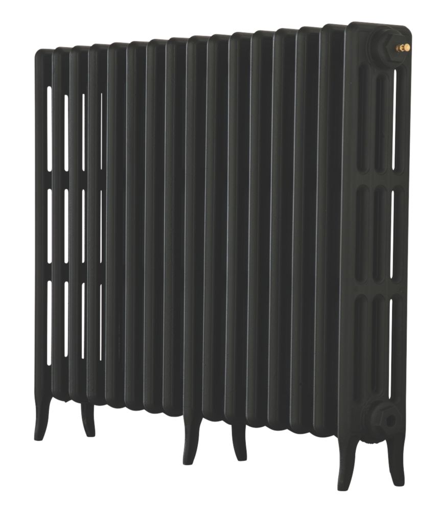 Arroll Neo-Classic 4-Column Cast Iron Radiator 760mm x 994mm Black ...