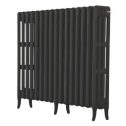 Arroll 760mm x 994mm 4961BTU Black Cast Iron 4 Column Radiator - Screwfix