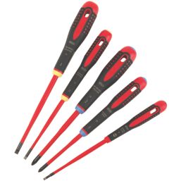 Bahco ERGO Mixed VDE Screwdrivers 5 Piece Set - Screwfix