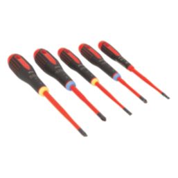 Bahco ERGO Mixed VDE Screwdrivers 5 Piece Set - Screwfix