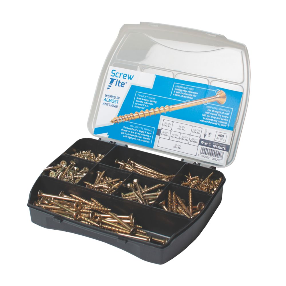Screw-Tite PZ Double-Countersunk Compact Screw Trade Case 460 Pieces ...