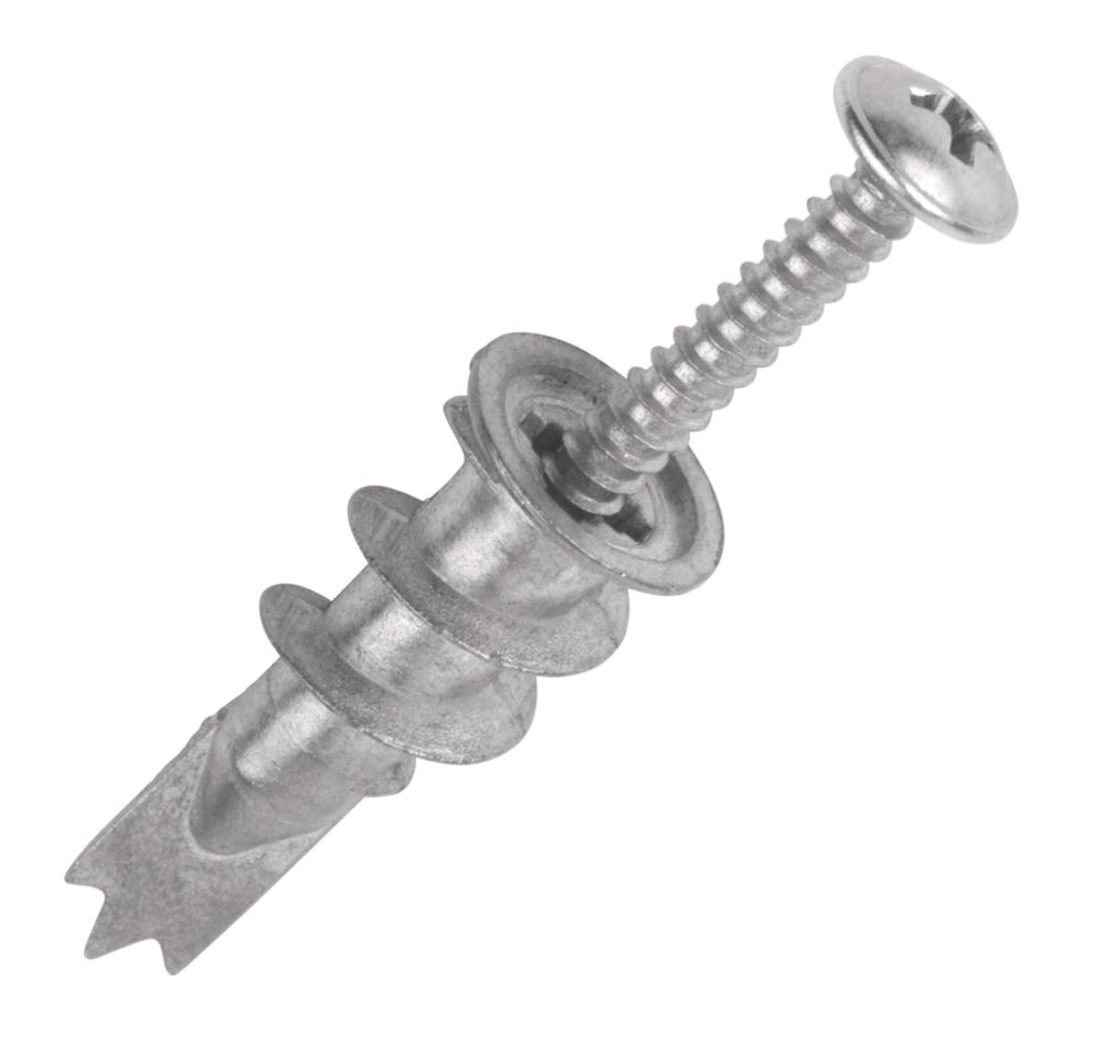 Easyfix Self-Drill Plasterboard Fixings Metal 32mm 250 Pack - Screwfix