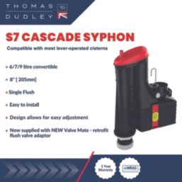 Thomas Dudley Ltd S7 Cascade Siphon 8" 205mm - Screwfix