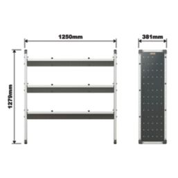 Van Guard Universal Trade Van Racking Unit (3 Angled Shelves) 1250mm x ...