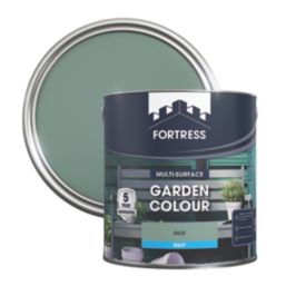 Fortress 2.5Ltr Sage Matt Garden Paint - Screwfix