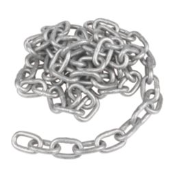 Essentials Side-Welded Zinc-Plated Short Link Chain 8mm x 10m - Screwfix