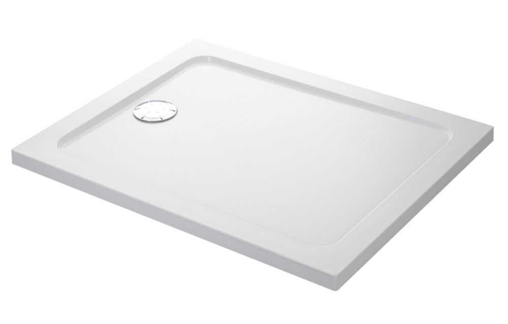 Mira Flight Low Rectangular Shower Tray Gloss White 1000mm x 900mm x ...
