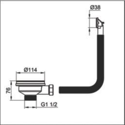Flomasta Strainer Waste w/ Round Overflow Chrome 90mm - Screwfix