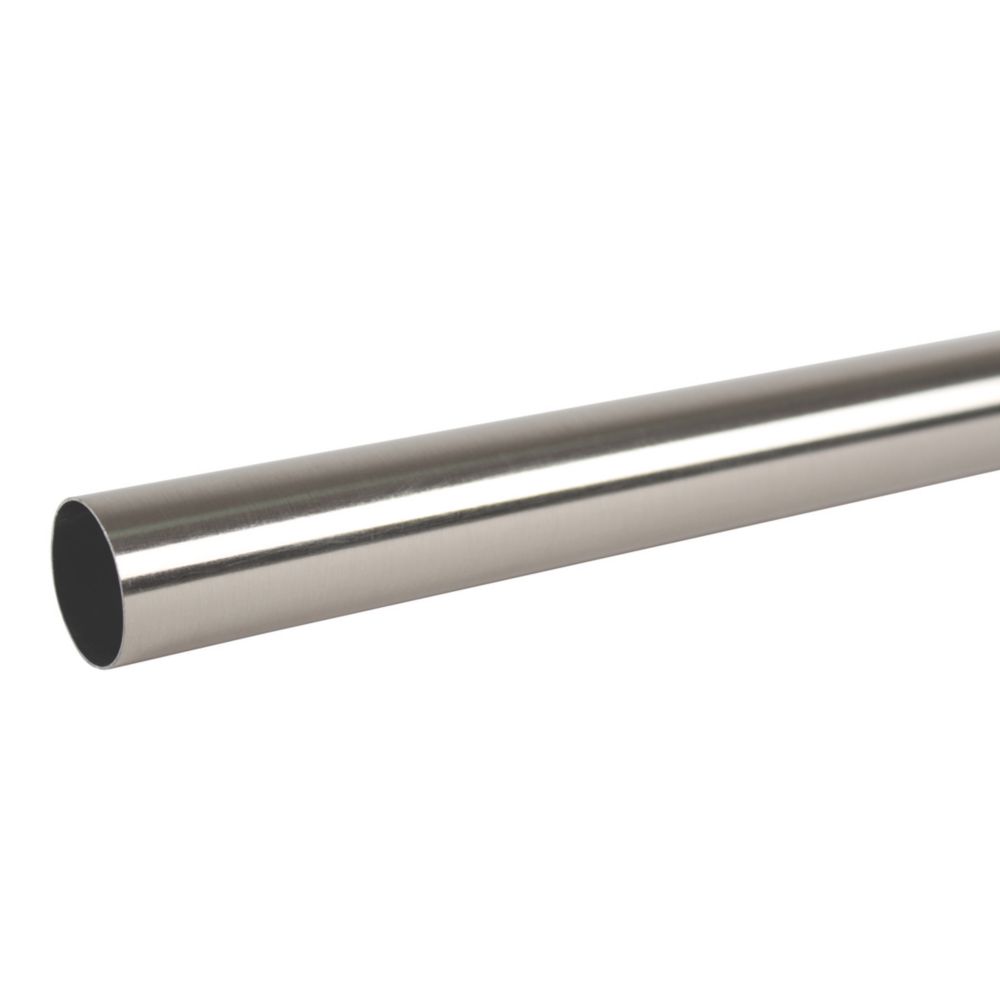 Essentials Tube Brushed Nickel 1220mm x 25mm - Screwfix