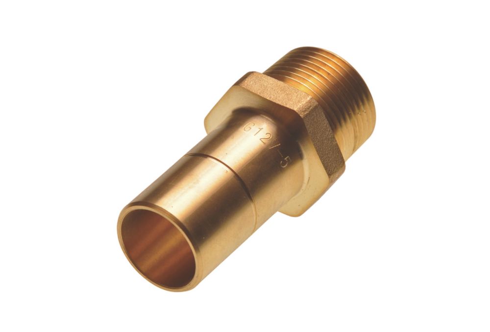 Hep2O Brass Push-Fit Adapting Male Coupler 22mm x 3/4 Hep2O Brass Push-Fit Adapting Male Coupler 22mm x 3/4