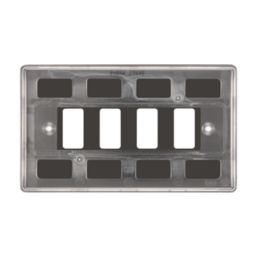 British General Nexus Metal Grid 4-Module Grid Faceplate Black Nickel ...