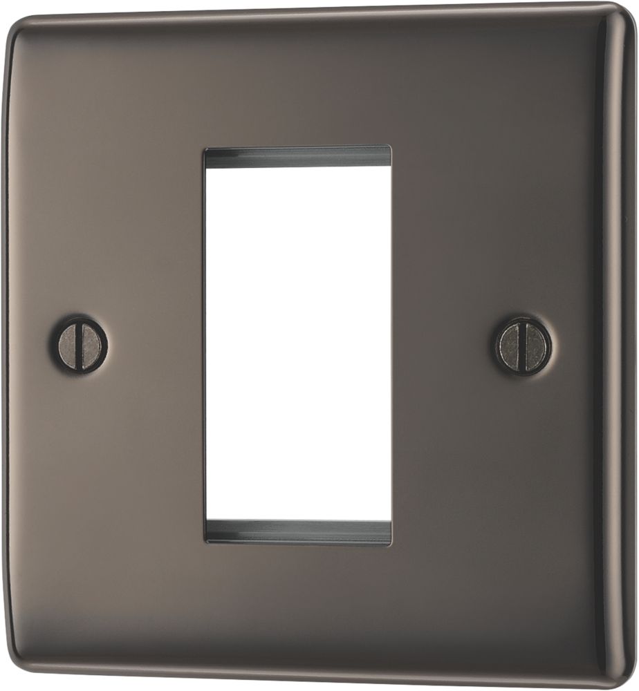 British General Nexus Metal 1-Module Modular Faceplate Black Nickel ...