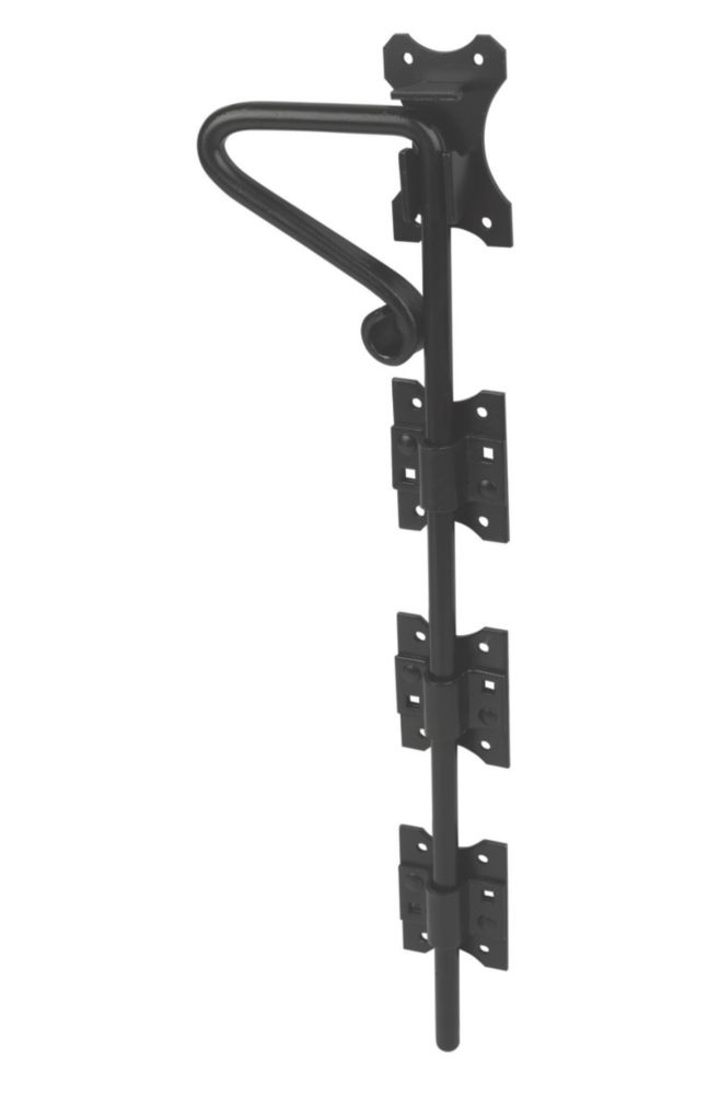 GateMate Heavy Duty Ornamental Drop Bolt Black 600mm - Screwfix