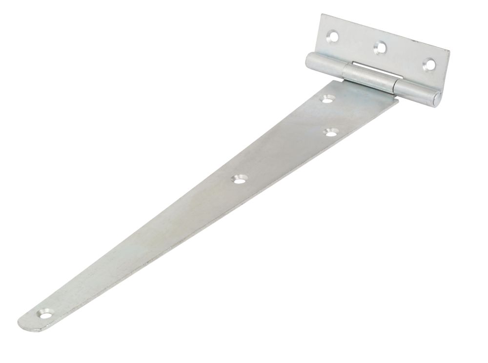Zinc-Plated Medium Duty Tee Hinges 255mm 2 Pack - Screwfix