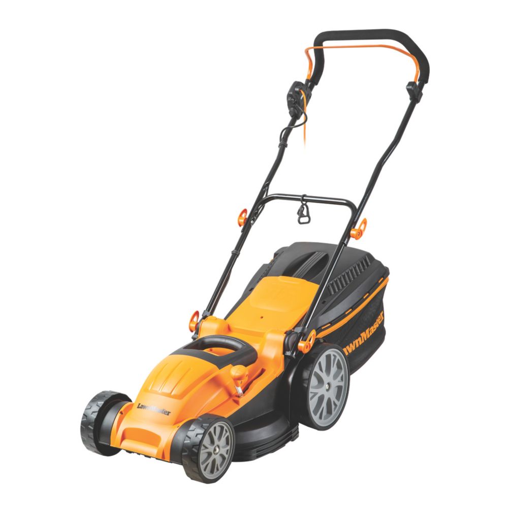 LawnMaster MEB1840M-01 1800W 40cm Electric Rotary Lawn Mower 220-240V ...