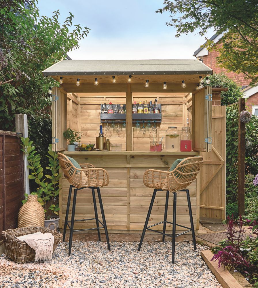 Forest 6' x 4' (Nominal) Reverse Apex Shiplap Timber Bar & Garden Store ...