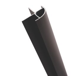 Multipanel Type B External Corner Matt Black 2450mm x 11mm - Screwfix