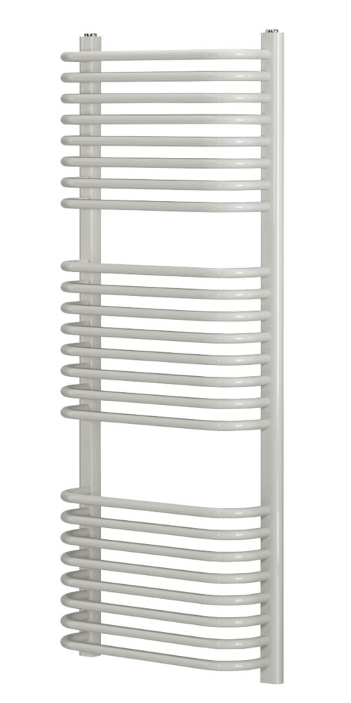 Blyss Curved D-Bar Towel Radiator 1200 x 500mm White 2329BTU | Towel ...