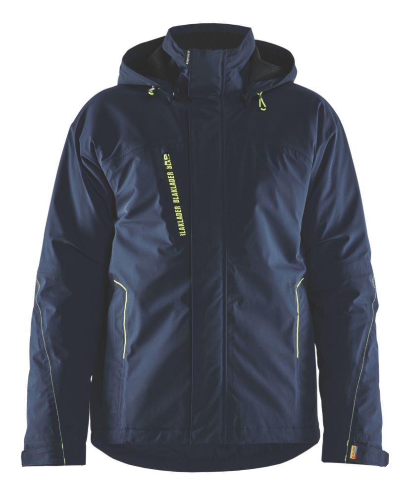 Blaklader Work Jacket Navy/Yellow Medium 39" Chest - Screwfix