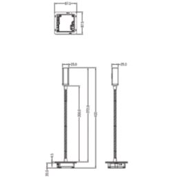 Knightsbridge LED Reading Light Anthracite 2W 55lm + 2.4A 2-Outlet Type ...