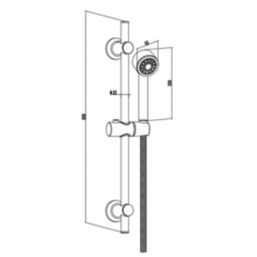 ETAL Mist Slide Rail Shower Kit Chrome - Screwfix