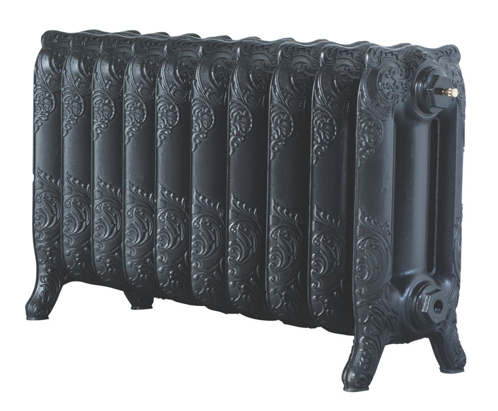 Arroll 470mm x 834mm 3070BTU Pewter Cast Iron 3 Column Radiator - Screwfix