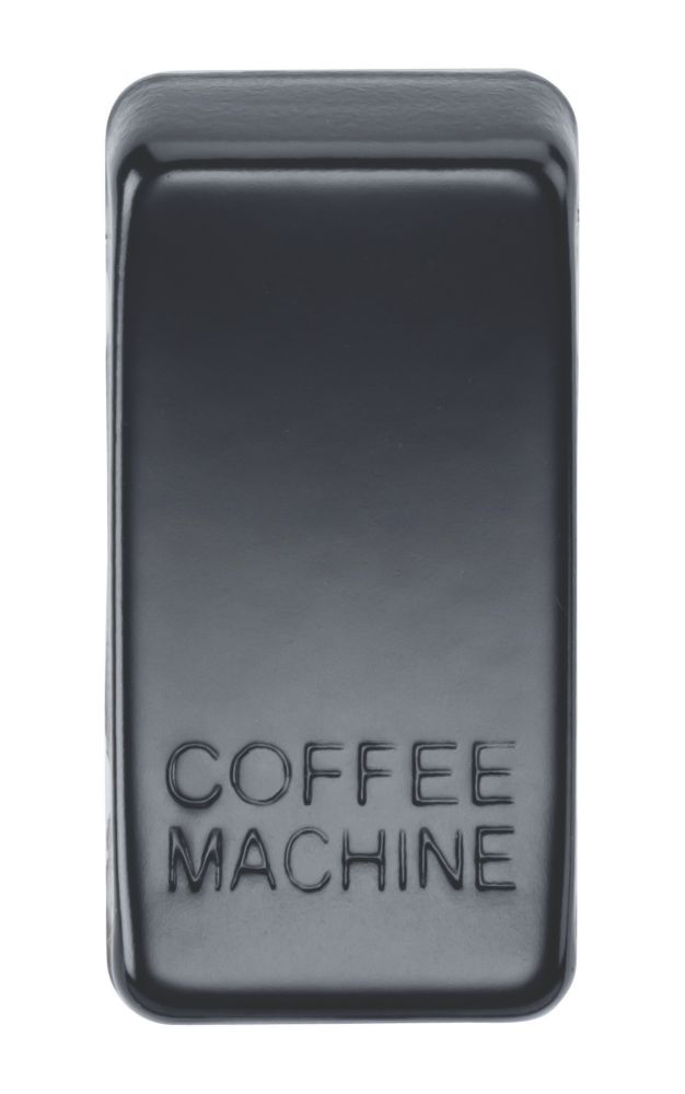 Knightsbridge 'COFFEE MACHINE' Switch Cover Matt Black - Screwfix