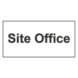 Essentials "Site Office" Sign 150mm x 300mm - Screwfix