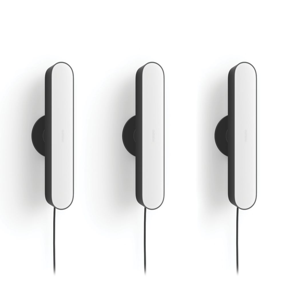 Philips Hue Play LED Smart Light Bars Black 13.2W 500lm 3 Pack - Screwfix