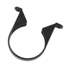 FloPlast Pipe Clips Black 110mm 5 Pack - Screwfix