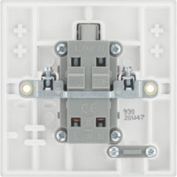 British General 900 Series 20A 1-Gang DP Control Switch White - Screwfix