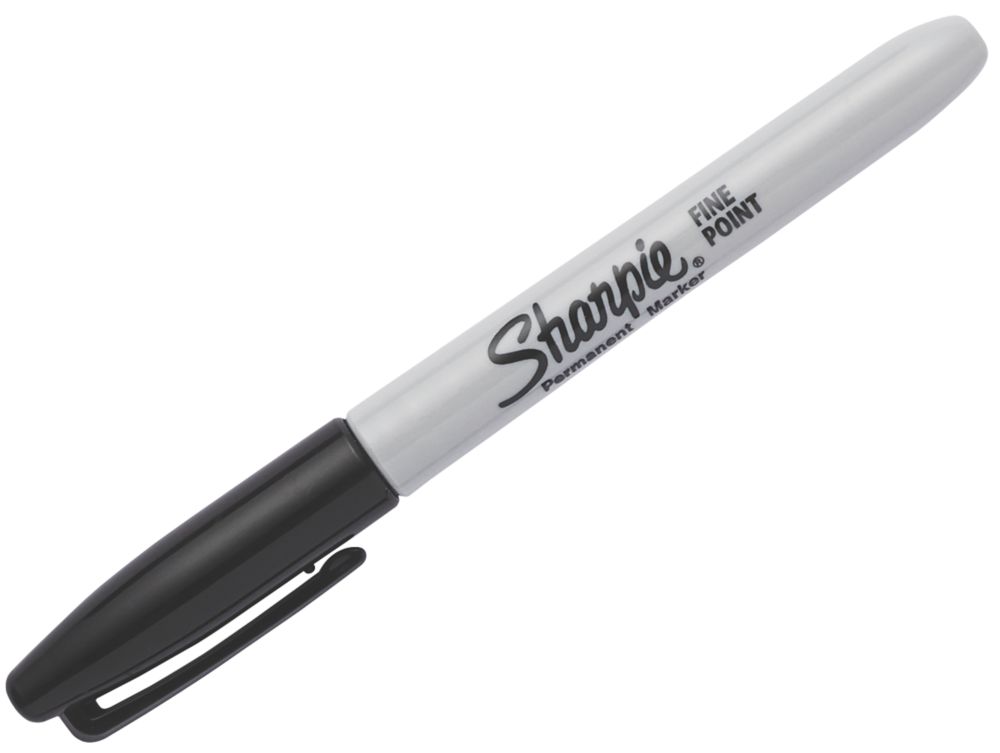 Sharpie Fine Tip Black Permanent Marker 2 Pack - Screwfix