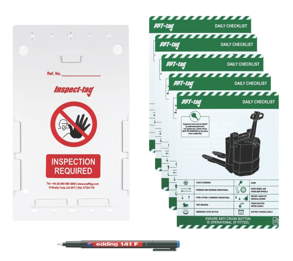 Scafftag Powered Pallet Truck Tag Kit 7 Pieces - Screwfix