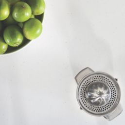 Maia Calcite Composite Kitchen Worktop 1800mm x 600mm x 28mm - Screwfix