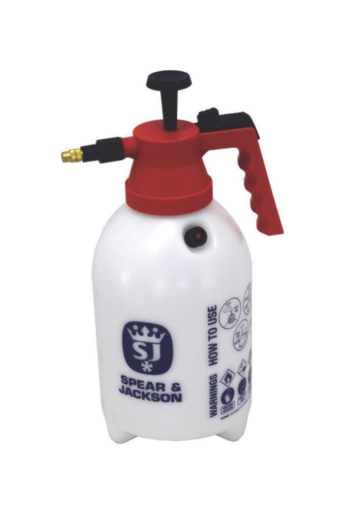 Spear & Jackson White Pump Action Pressure Sprayer 2Ltr - Screwfix