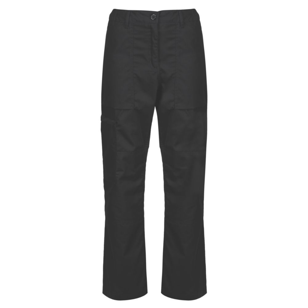 Regatta Action Womens Work Trousers Black Size 12 31" L - Screwfix