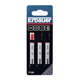 Erbauer Metal Jigsaw Blades 52mm 3 Piece Set - Screwfix