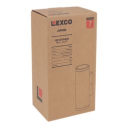 Lexco Alruba Outdoor LED Wall Light Black 23W 3500lm - Screwfix