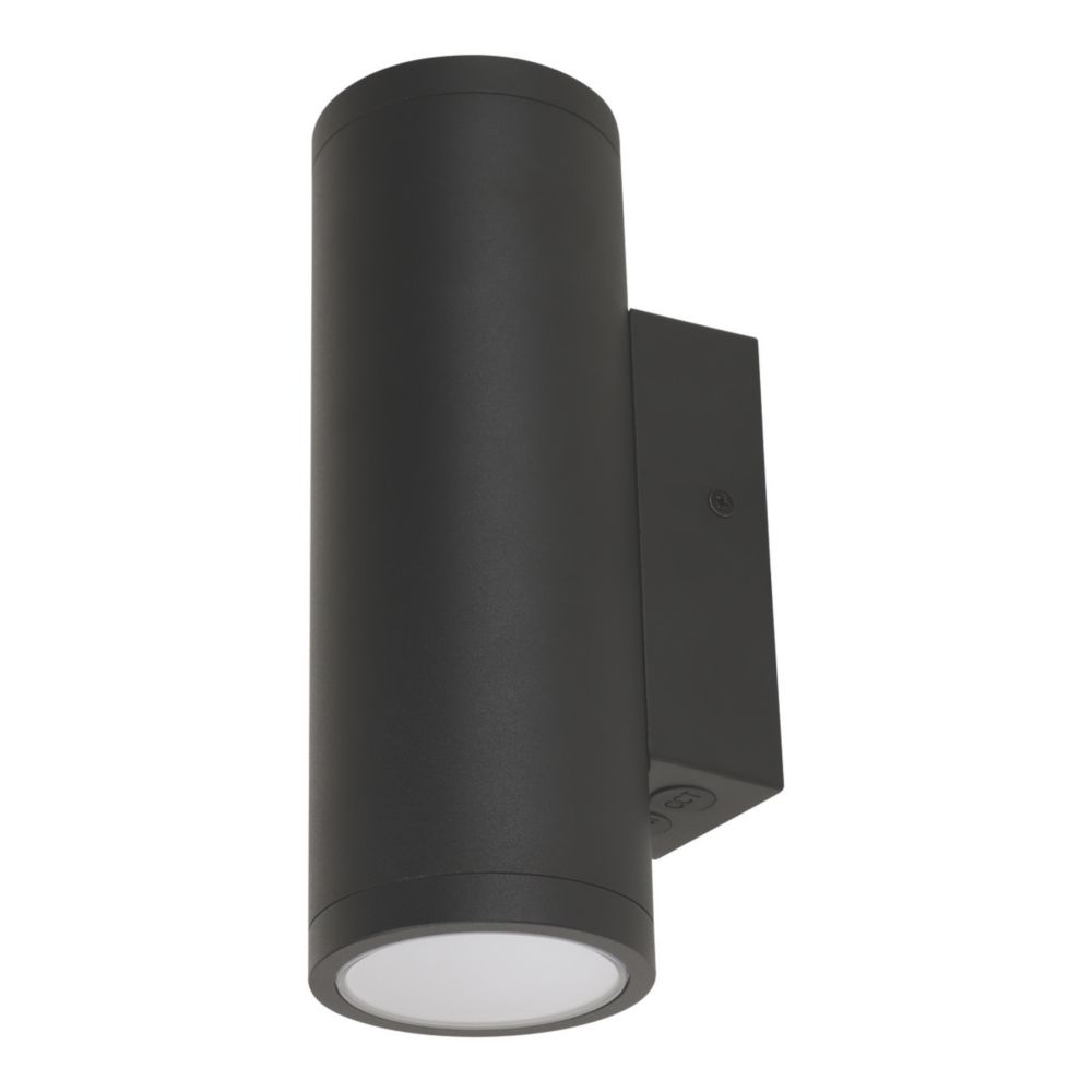 Lexco Alruba Outdoor LED Wall Light Black 23W 3500lm - Screwfix