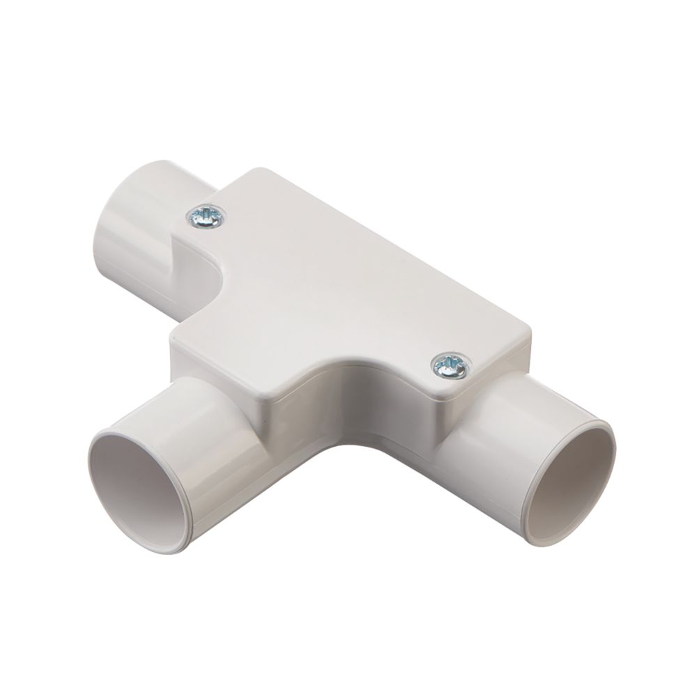 Deta TTE White Inspection Tee 25mm - Screwfix