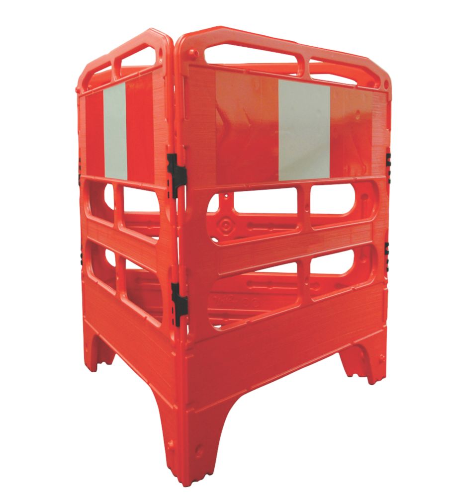 Melba Swintex 3-Part Utility Pedestrian Barrier Red 750mm - Screwfix