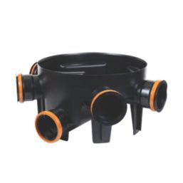 FloPlast Push-Fit 5-Inlet Fixed Inspection Chamber Base 450mm - Screwfix