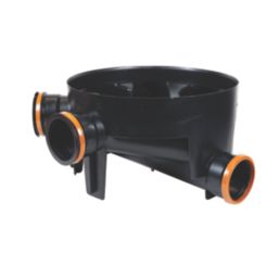 FloPlast Push-Fit 5-Inlet Fixed Inspection Chamber Base 450mm - Screwfix