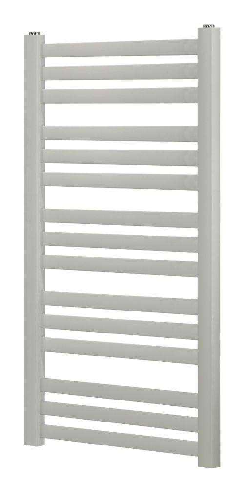 Blyss Angled Bar Towel Radiator 900mm x 500mm Silver 1381BTU - Screwfix