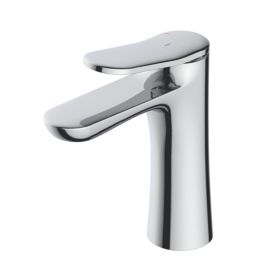 Swirl Kuhli Chrome 172mm Standard Lever Mono Basin Mixer Tap With ...