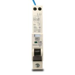 MK Sentry 20A 30mA Type A 1+N C Curve AFDD with RCBO - Screwfix
