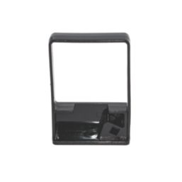 FloPlast Square Easyfit Pipe Clip Black 65mm 10 Pack - Screwfix