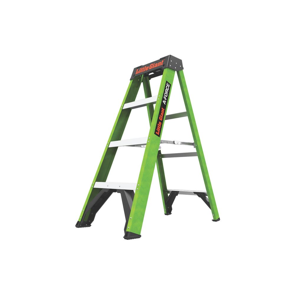 Little Giant Fibreglass 1.14m 4 Step Swingback A Frame Step Ladder ...